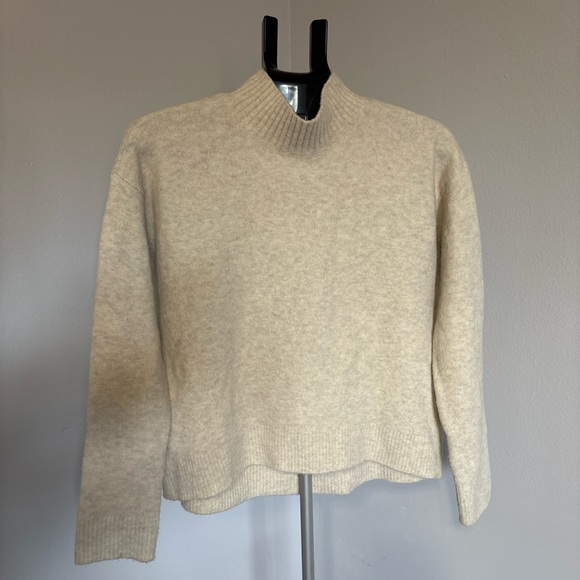 Uniqlo | Sweaters | Uniqlo Cream Mock Neck Sweater | Poshmark